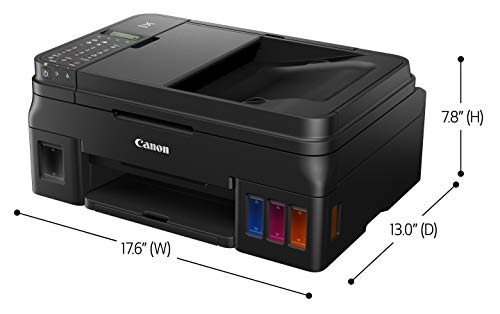 Canon PIXMA G4210 Wireless All-In-One Supertank (Megatank) Printer, Copier, Scan, Fax and ADF with Mobile Printing, Black, One Size (2316C002)