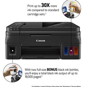 Canon PIXMA G4210 Wireless All-In-One Supertank (Megatank) Printer, Copier, Scan, Fax and ADF with Mobile Printing, Black, One Size (2316C002)