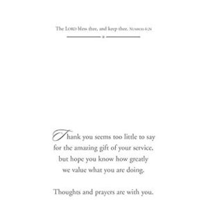 For Your Service - Thank You Greeting Cards - Blank - NIV Scripture - (Box of 12)