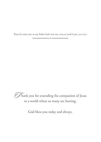 For Your Service - Thank You Greeting Cards - Blank - NIV Scripture - (Box of 12)