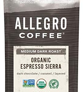 Allegro Coffee Organic Espresso Sierra Ground Coffee, 12 oz