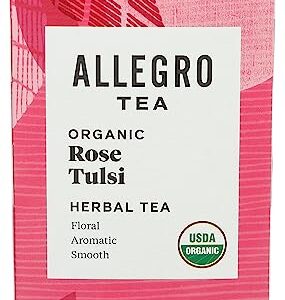 Allegro Tea, Organic Rose Tulsi Tea Bags, 20 ct