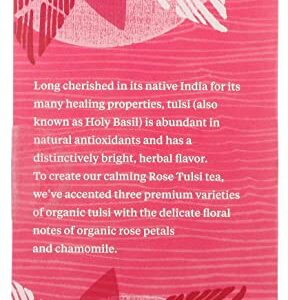 Allegro Tea, Organic Rose Tulsi Tea Bags, 20 ct