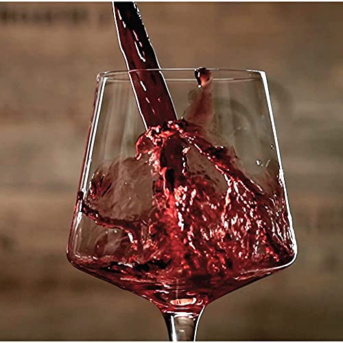 LUXBE - Crystal Wine Glasses 20.5-ounce, Set of 4 - Red or White Wine Large Glasses - Pinot Noir - Burgundy - Bordeaux - 600ml