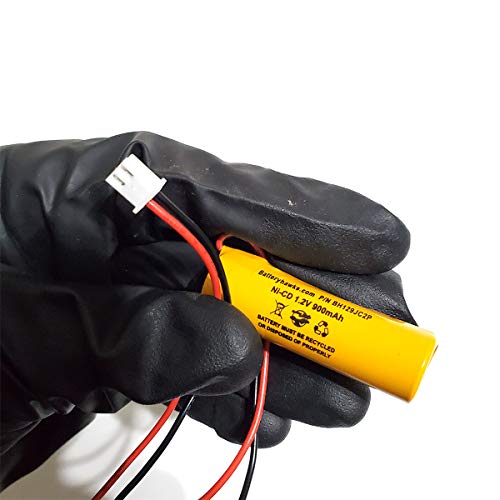 1.2v 900mAh Exit Sign Emergency Light NiCad Battery Replacement Unitech AA900mAh CUSTOM-332 OSA268 ELB CS01 Lithonia EXR LED EL M6 White Connector