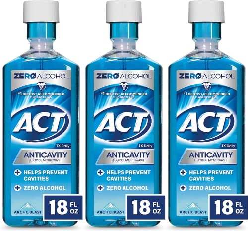 Act Anticavity Mouthwash, Arctic Blast, 18 Ounce (Pack of 3)