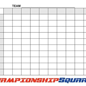 Reusable Super Football 100 Squares Dry Erase Office Pool 24x36