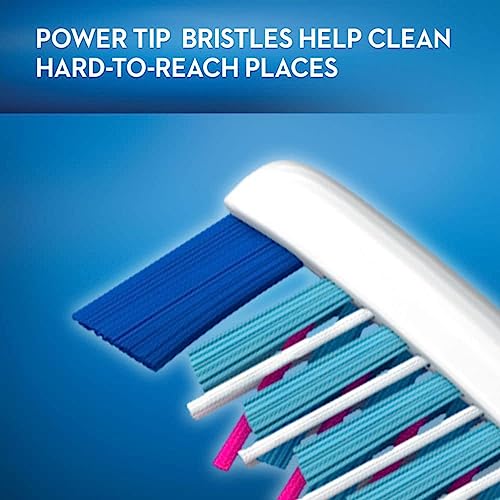 Oral-B Battery Powered CrossAction Deep Reach Manual Toothbrush, Medium, 2 count (Color May Vary)