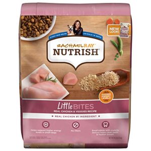 rachael ray nutrish little bites dry dog food, chicken & veggies recipe for small breeds, 14 pounds