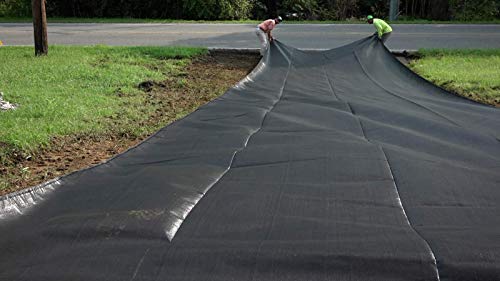 ArmorLay Commercial Grade Ground Stabilization Fabric, Underlayment (Black, 12.5' X 30')