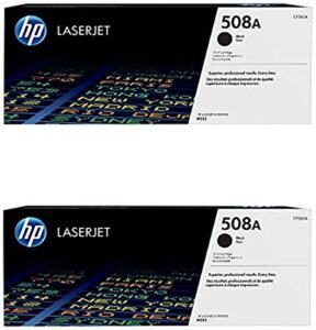 hp 508a (cf360a) black original toner cartridge, 2-pack