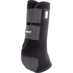 classic equine legacy2 hind support boots, black, medium