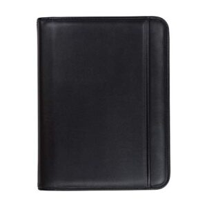 Samsill Professional Padfolio Bundle, Includes Removable Clipboard, 0.5-Inch Round Ring Binder with Secure Zippered Closure and 10.1 Inch Tablet Sleeve, Black, Full Size (70829)