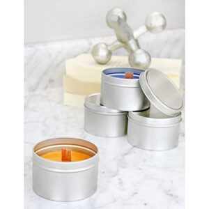 Cornucopia 8-Ounce Round Metal Tins (12-Pack); For Candles, Arts & Crafts, Storage & More