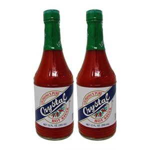 bundle-2 items : crystal hot sauce louisiana's pure hot sauce, 12 oz (pack of 2)