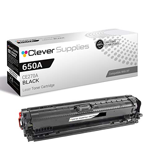 CS Compatible Toner Cartridge Replacement for HP Enterprise CP5525dn CE270A Black HP 650A Color Laserjet CP5520 CP5520dn CP5520n Enterprise M750 CP5520dn M750dn CP5520n Black