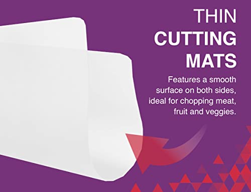 Arrow Plastic Flexible Cutting Mats - White Cutting Board, 10 Pack - Made in the USA, BPA Free - Ideal for Cutting and Chopping - Measures 15 x 12 Inches