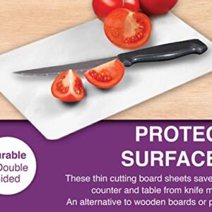 Arrow Plastic Flexible Cutting Mats - White Cutting Board, 10 Pack - Made in the USA, BPA Free - Ideal for Cutting and Chopping - Measures 15 x 12 Inches