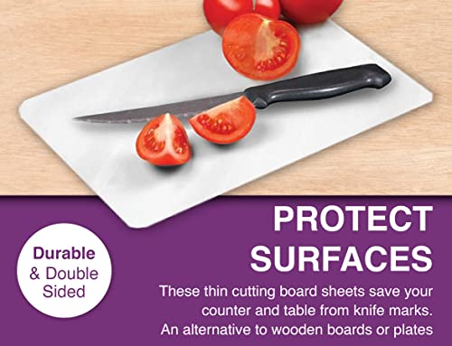 Arrow Plastic Flexible Cutting Mats - White Cutting Board, 10 Pack - Made in the USA, BPA Free - Ideal for Cutting and Chopping - Measures 15 x 12 Inches