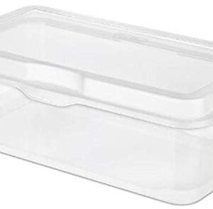 Sterilite Plastic FlipTop Latching Storage Box Container, Clear