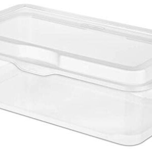 Sterilite Plastic FlipTop Latching Storage Box Container, Clear