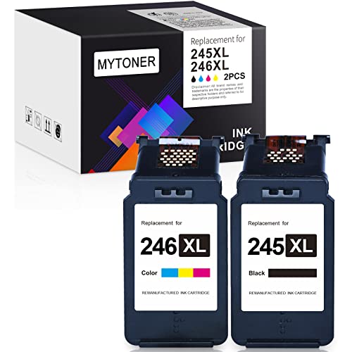 MYTONER 245XL/246XL Compatible Ink Cartridge Replacement for Canon PG-245 XL CL-246 XL PG-243 CL-244 for MX492 MX490 MG2420 MG2520 MG2522 MG2920 MG2922 MG3022 (Black, Tri-Color)