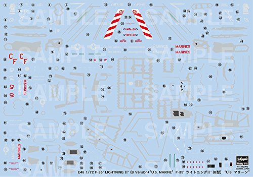 Hasegawa HAE46 F-35 Lightning II B Version US Marine Model Kit, 1:72 Scale