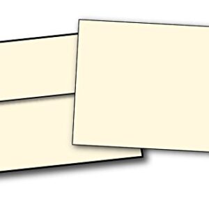 Blank 5" X 7" Cardstock and Envelopes - Ivory/Cream - Heavyweight 80lb Cover Paper - Inkjet/Laser Printer Compatible - For Making Invitations, Greeting Cards (40 Cards & Envelopes)