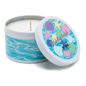 primal elements seashells & starfish tin candle, 5.7 ounce