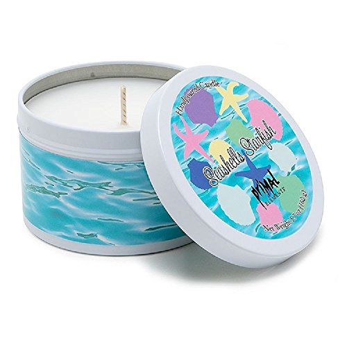 Primal Elements Seashells & Starfish Tin Candle, 5.7 Ounce