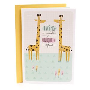 hallmark baby shower card (congratulations twins) - 399rzb1032