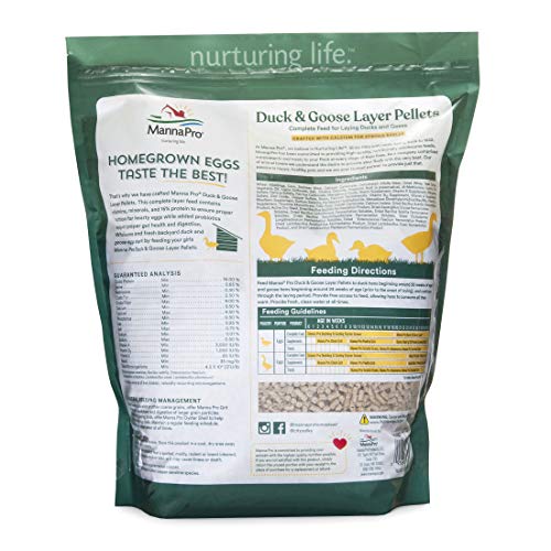 Manna Pro Duck Layer Pellet | High Protein for Increased Egg Production | Formulated with Probiotics to Support Healthy Digestion | 8 Pounds