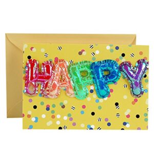 hallmark signature birthday card (mylar balloons) (799rzh1060)