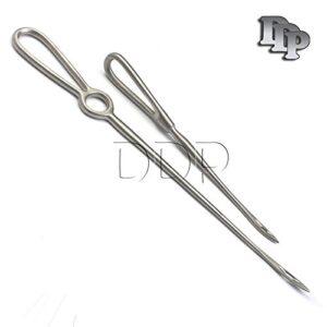 ddp buhner insertion needles 11" & 6" stainless steel prolapse sheep veterinary