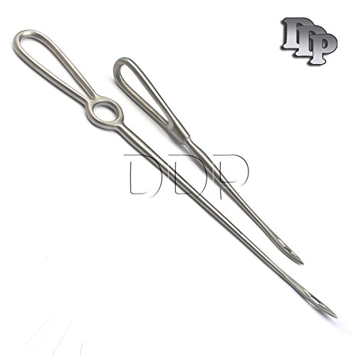 DDP BUHNER Insertion Needles 11" & 6" Stainless Steel Prolapse Sheep Veterinary