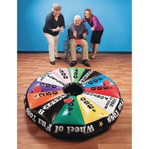 S&S Worldwide Wheel of Fun Inflatable Toss Game. Game Show Style Fun in a Jumbo Toss Game! Includes 50" Inflatable Target, 6 Beanbags and Instructions.