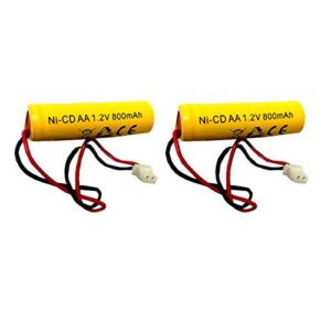 (2 pack) 700mah 1.2v aa nicd exit light battery 1.2v 1000mah 900mah ni-cd aa 800mah 1.2v exit sign emergency light battery replacement