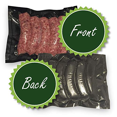 FoodVacBags 8X50 Black Back Clear Front Vacuum Seal Roll, Food Saver Compatible, Perfect for Display