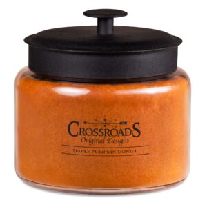 crossroads maple pumpkin donut scented 4-wick candle, 64 oz.