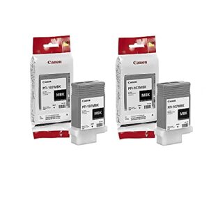 canon pfi-107mbk ink cartridge matte black - 2 packs in retail packing