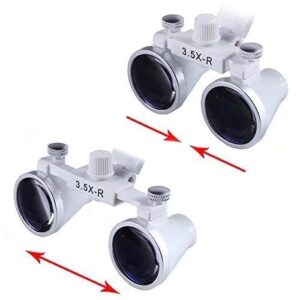 EAST Dental 3.5X-R White Color LED Head Light + Dental Surgical Glasses Binocular Loupes DY-108