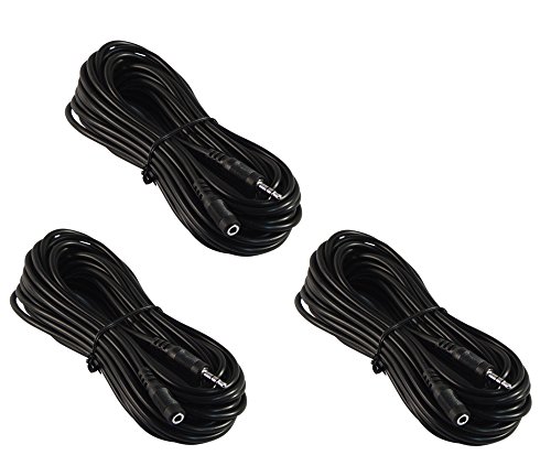 Three Pack of YCS Basics 25 Foot 3.5mm Stereo Headphone/AUX Extension Cable Male/Female