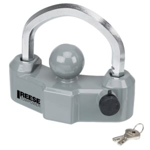 reese towpower 7088300 heavy duty coupler lock , grey