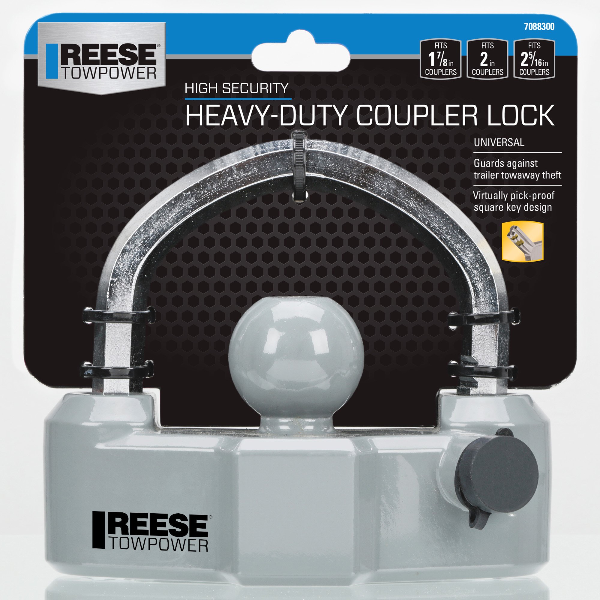 Reese Towpower 7088300 Heavy Duty Coupler Lock , Grey