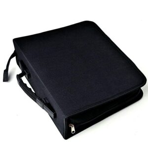 BlueCubi 288 Capacity Portable CD DVD Wallet Binder Book Sleeves Disc Storage Bag Carrying Case