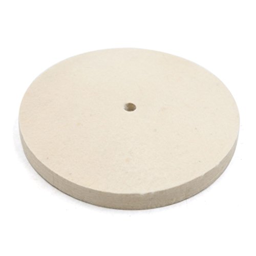 uxcell a17080100ux0712 8" Dia 20mm Thickness Felt Round Car Buffing Polishing Disc Wheel Pad Off White, 1 Pack