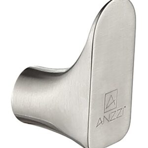 ANZZI Bathroom Towel Hook in Brushed Nickel Wall Mount Robe Hooks | AC-AZ049BN