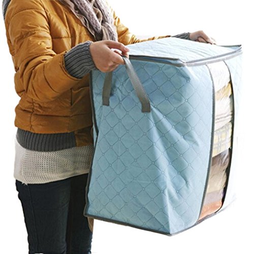 YJYdada Storage Box Portable Organizer Non Woven Underbed Pouch Storage Bag Box (Sky Blue)