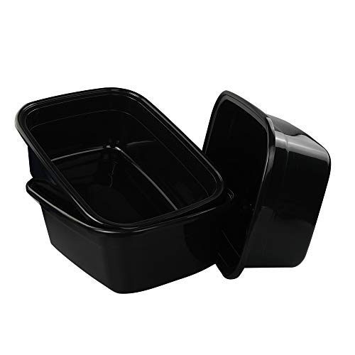 Saedy Black Dish Pan for Washing Dishes,16 Quart, 3 Packs