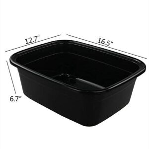 Saedy Black Dish Pan for Washing Dishes,16 Quart, 3 Packs